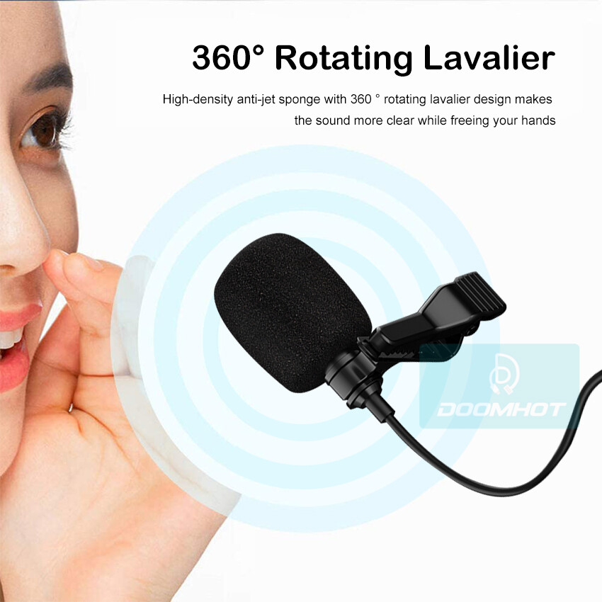 DoomHot 3.5mm/typeC Lavalier Microphone Audio Headset System Mics ...