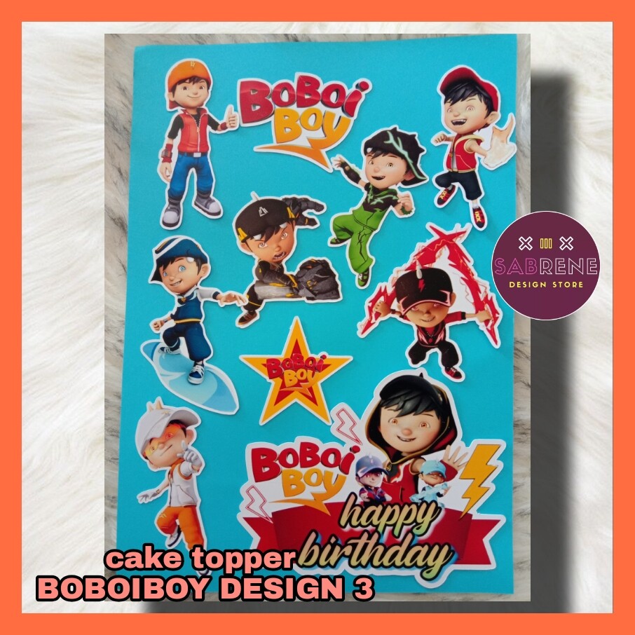 BOBOIBOY 3 CAKE TOPPER BAKEWARE DECORATION | Lazada