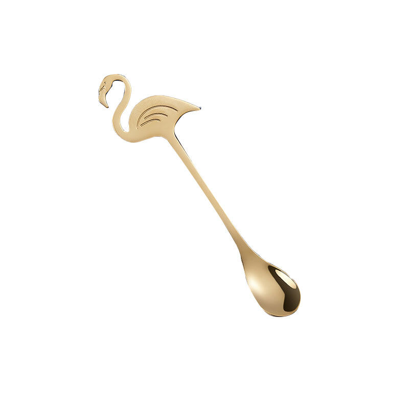 Stainless Steel Flamingo Coffee Scoop Tableware Cute Teaspoons Stirring ...