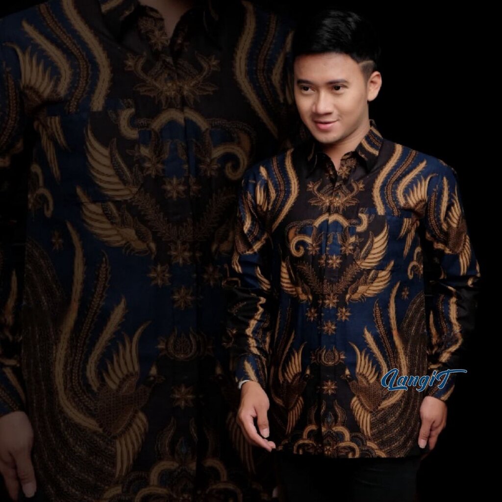 Jumbo Long Sleeve Male Batik Tops | Men's Long Sleeve Batik Shirt Size ...