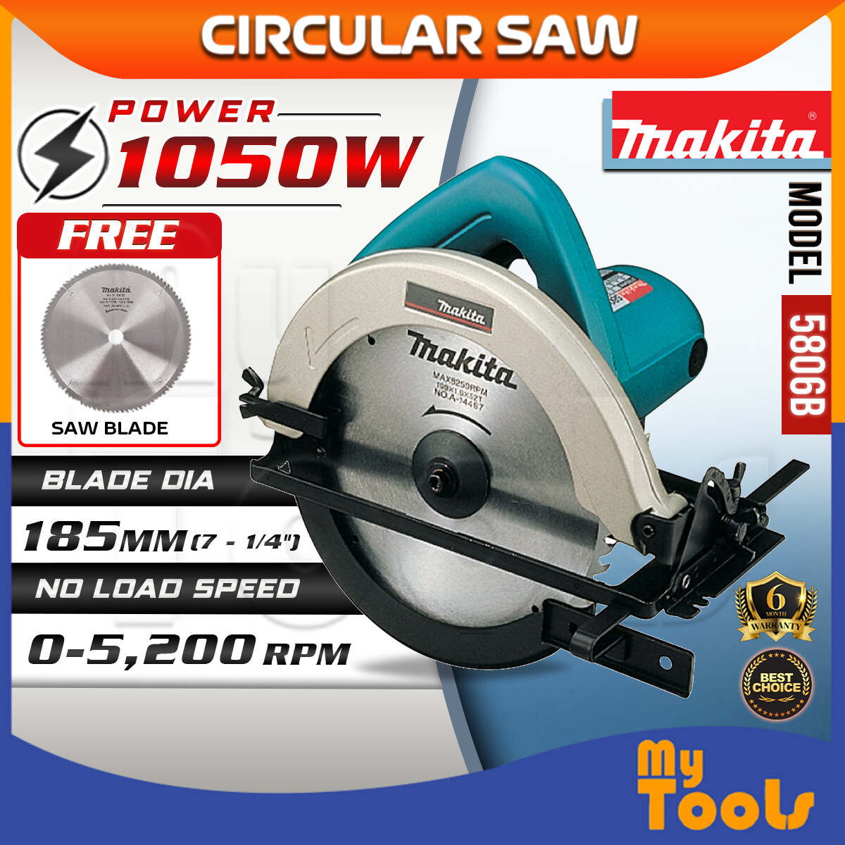 Makita MT M5801G / 5806B 1050W 7-1/4" (185mm) Circular Saw Original ...
