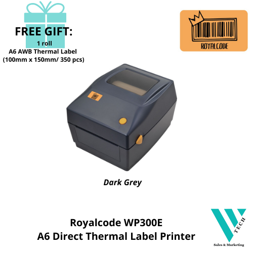 Royalcode WP300E A6 Direct Thermal Label PDF USB AWB Printing Printer ...