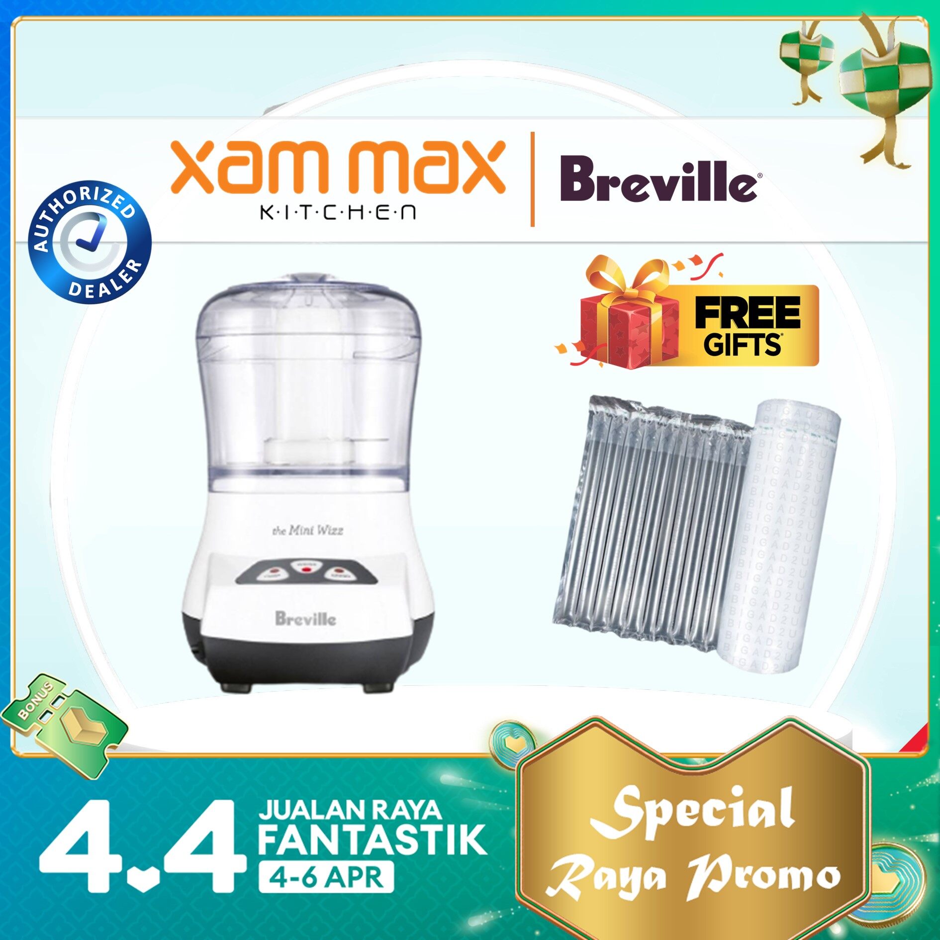 Breville - BFP100 The Mini Wizz / Compact Chopper Food Processor (0.5L ...