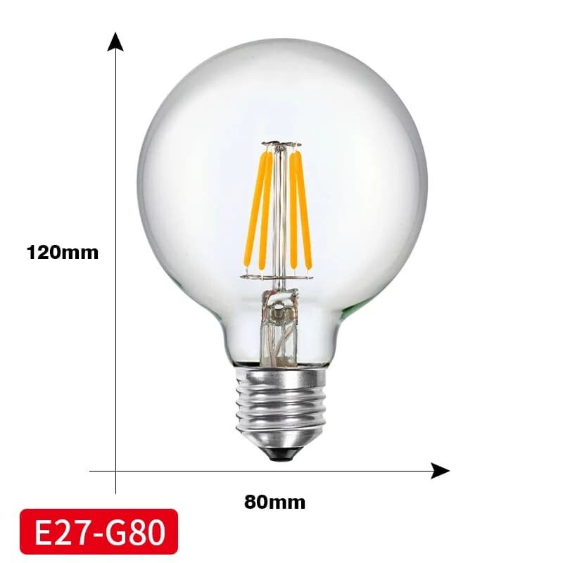 [E27/E14] LED Filament Bulb Lamp Edison Bulb Retro Super Bright Energy ...