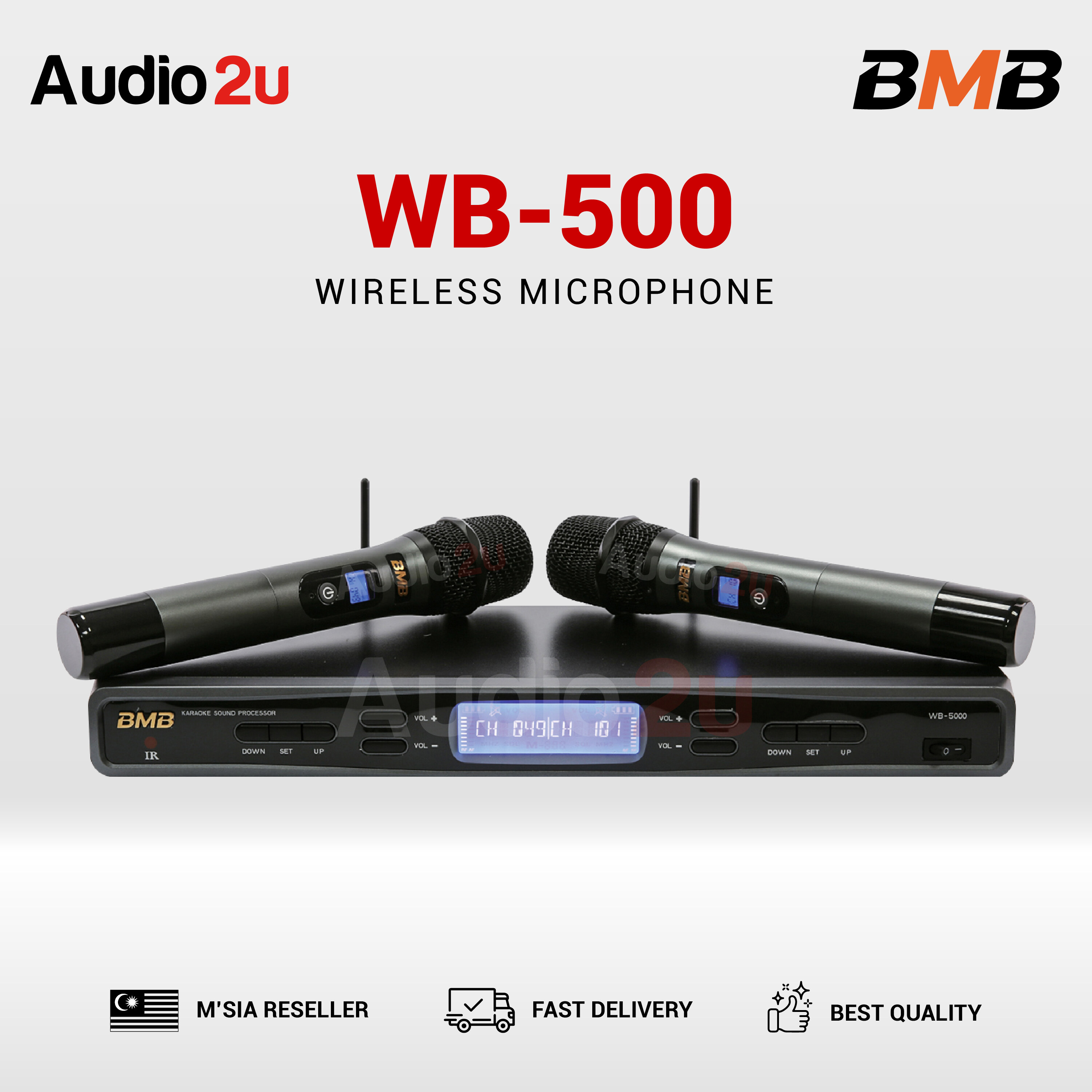 100% Original BMB UHF Wireless Microphone WB-500S | Lazada