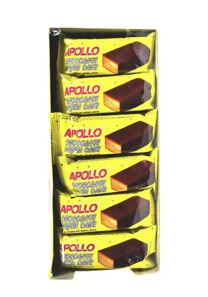 Apollo Chocolate Layer Cake Family Pack 24X18G Snack/Jajan | Lazada