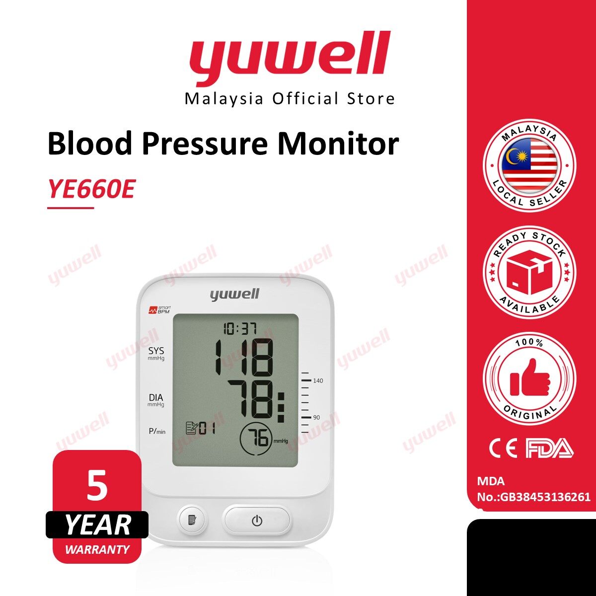 [Official] Yuwell Electronic Blood Pressure Monitor YE660E [5 YEARS ...