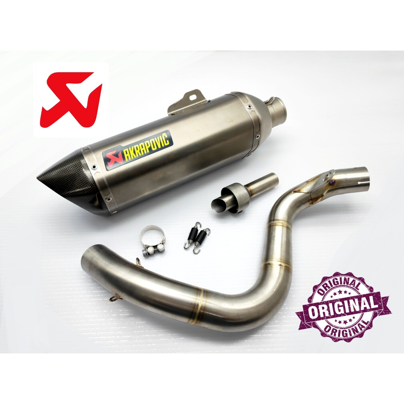 Exhaust Akrapovic Original KTM Duke 250 390 V1 Ekzos Muffler Long Slip ...