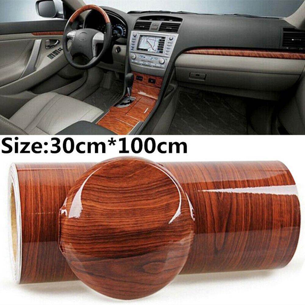 Bluespot Car Sticker High Glossy Wood Grain Car Interior DIY Vinyl ...
