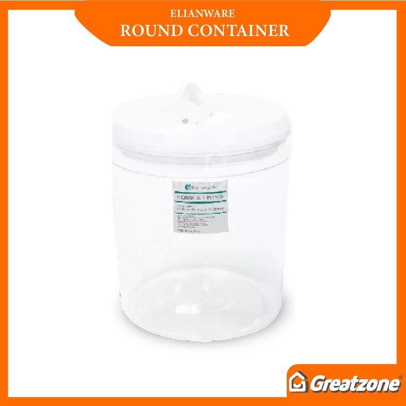 READY STOCK ELIANWARE PLASTIC WHITE ROUND CONTAINER BEKAS SIMPANAN ...