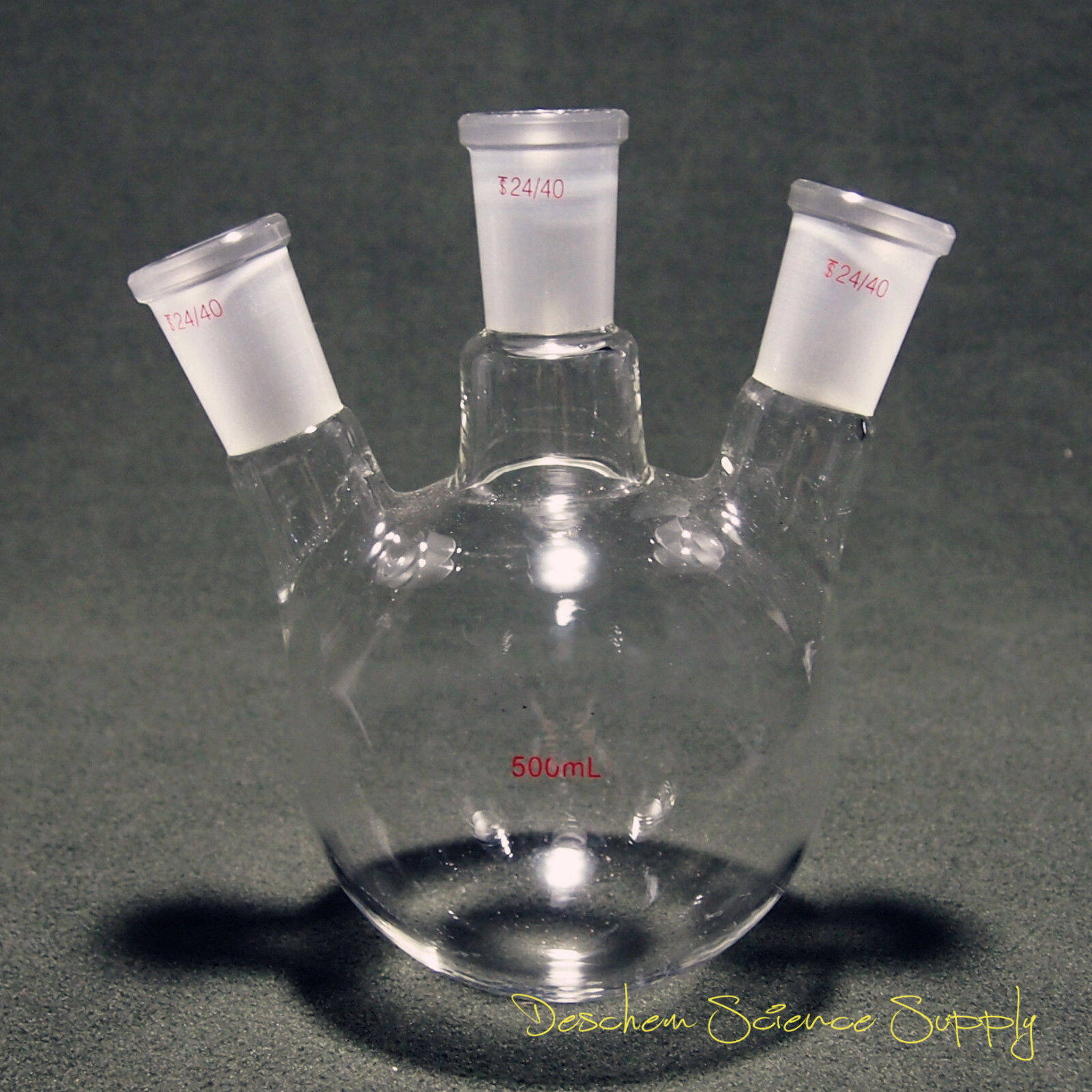 500Ml,3-คอ,24/40,ขวดแก้วกลมด้านล่าง,ขวดห้องปฏิบัติการสามคอ,ผนังหนัก - WaQas Traders - ThaiPick