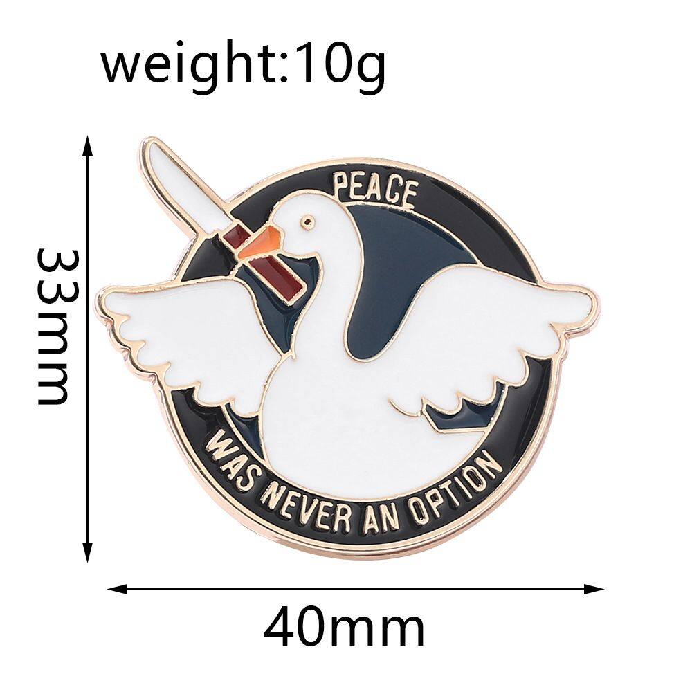 REPROB น่ารักพัดลมคอลเลกชันของขวัญโลหะห่านทำอาชญากรรมสัตว์เข็มกลัด Be ...