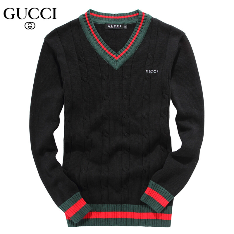 Fashion High Quality Pure Cotton V-neck Sweater Men Solid Color Spot ...