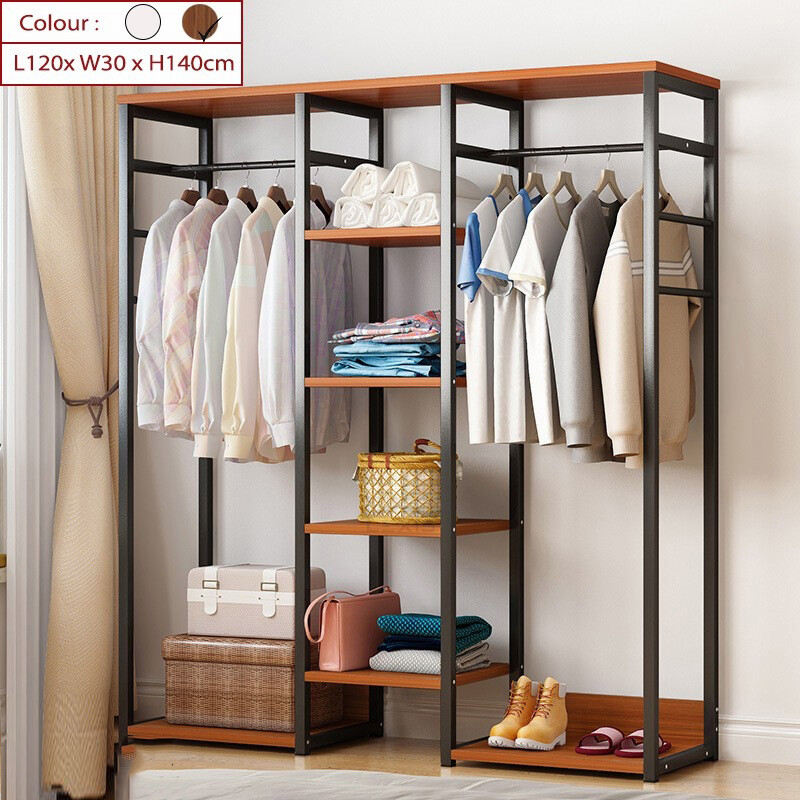 BMZAR-Simply Cloth Wardrobe Cabinet with Hook Hanger Multipurpose ...