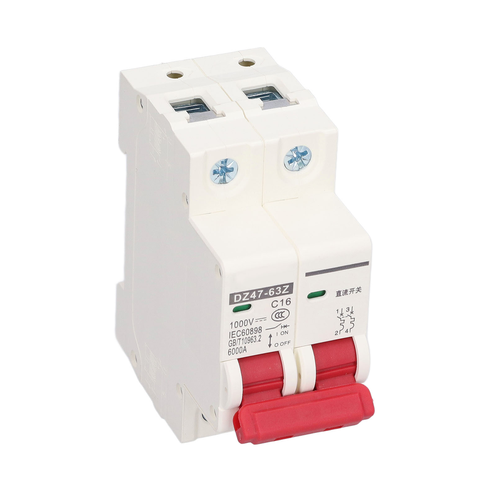 DC Circuit Breaker 16A 1000V 2P Circuit Breaker ตัวป้องกันวงจรไฟฟ้า ...