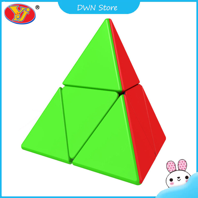 YJ Magic Cube 2X2 Pyramid สามเหลี่ยมสีทึบเรียบผิดปกติ Cube ของเล่นเพื่อการศึกษา - DWN Store ...