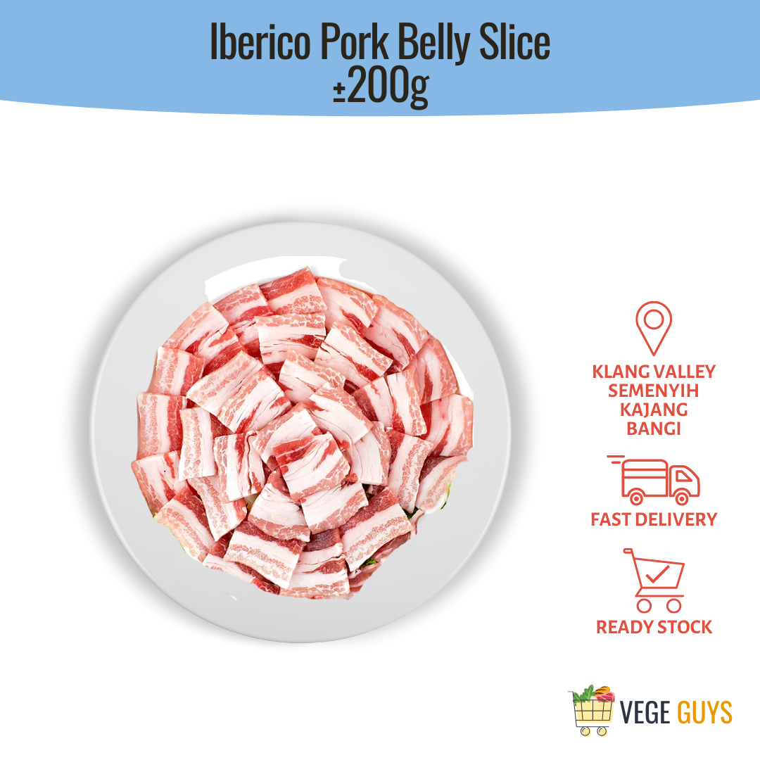 Iberico Pork Belly Slice 黑毛猪花肉片 (+/-200g) | Lazada