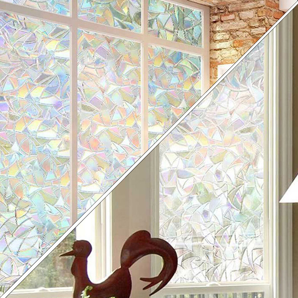 Loviver Window Privacy Film, Rainbow Window Clings, 3D Decorative ...