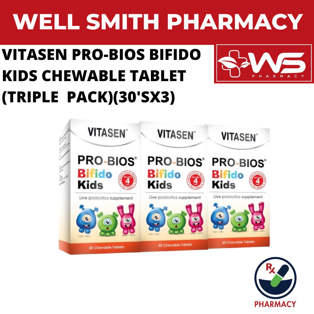 VITASEN PRO-BIOS BIFIDO KIDS CHEWABLE TABLET 30s x 3 (TRIPLE PACK) | Lazada