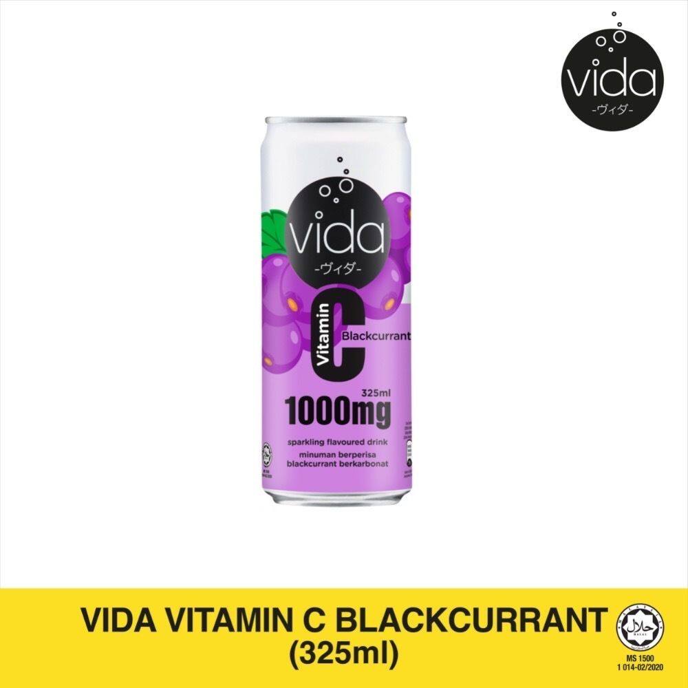 Vida Vitamin C Blackcurrant Sparkling Flavoured Drink 325ML | Lazada