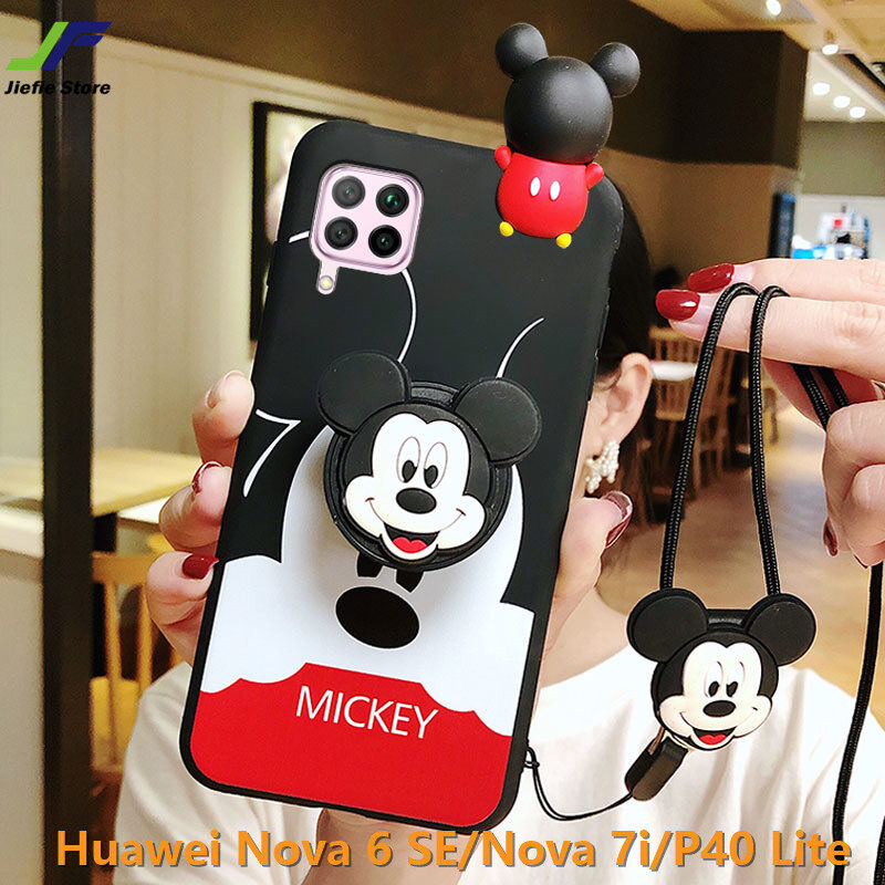 JieFie 3Dตุ๊กตามิกกี้มินนี่กรณีโทรศัพท์สำหรับHuaweiโนวา 6 SE/Huaweiโนวา ...