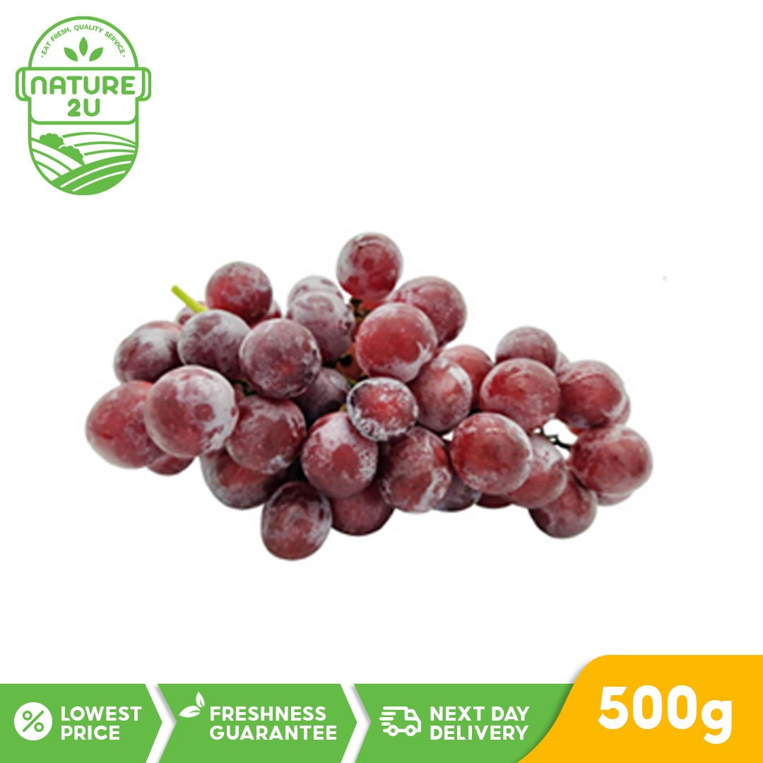 Nature2U Fresh Fruit - Red Seedless Grape / Anggur Merah / 红葡萄 (500g ...