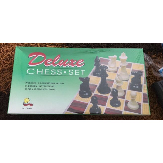 Deluxe Chess Set (P7483) Standard Tournament (33cm x 33cm chess board ...