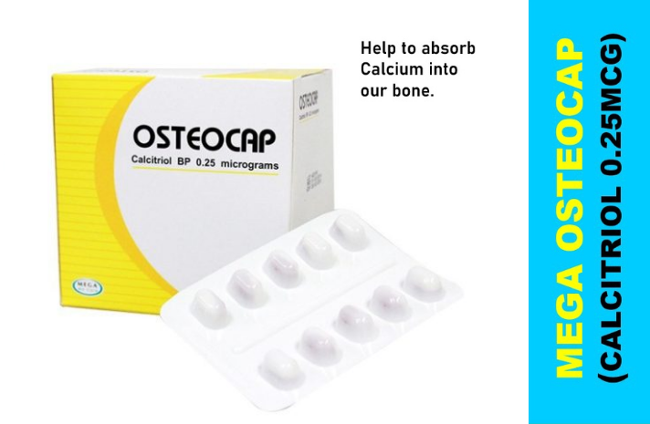 Mega Osteocap Calcitriol 0.25mcg source of vitamin D | Lazada