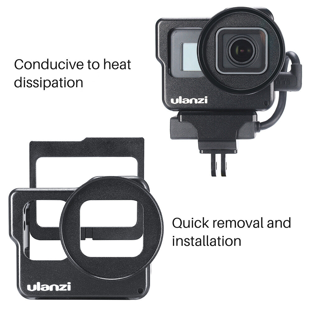 ULANZI Camera Cage with 2 Cold Shoes 52mm Filter Interface Compatible ...