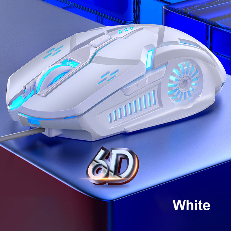 เมาส์สำหรับเล่นเกม G5มีสาย6d ส่องสว่างเกมเมาส์คอมพิวเตอร์แบบกลไก (คลิก ...