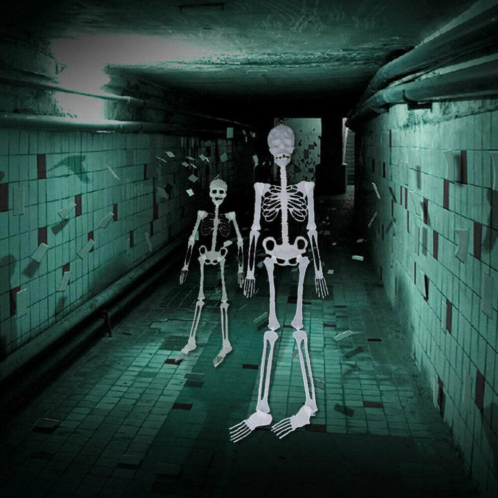 Ranpo 90cm Halloween Horror Luminous Movable Skull Skeleton Halloween ...