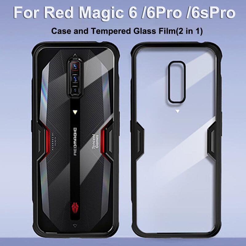 2ใน1ฟิล์มกันรอยสำหรับ ZTE Red Magic 6S Pro 6Spro สำหรับสีแดงเมจิก6 Pro 6Pro ปกหลังสำหรับ Nubia ...