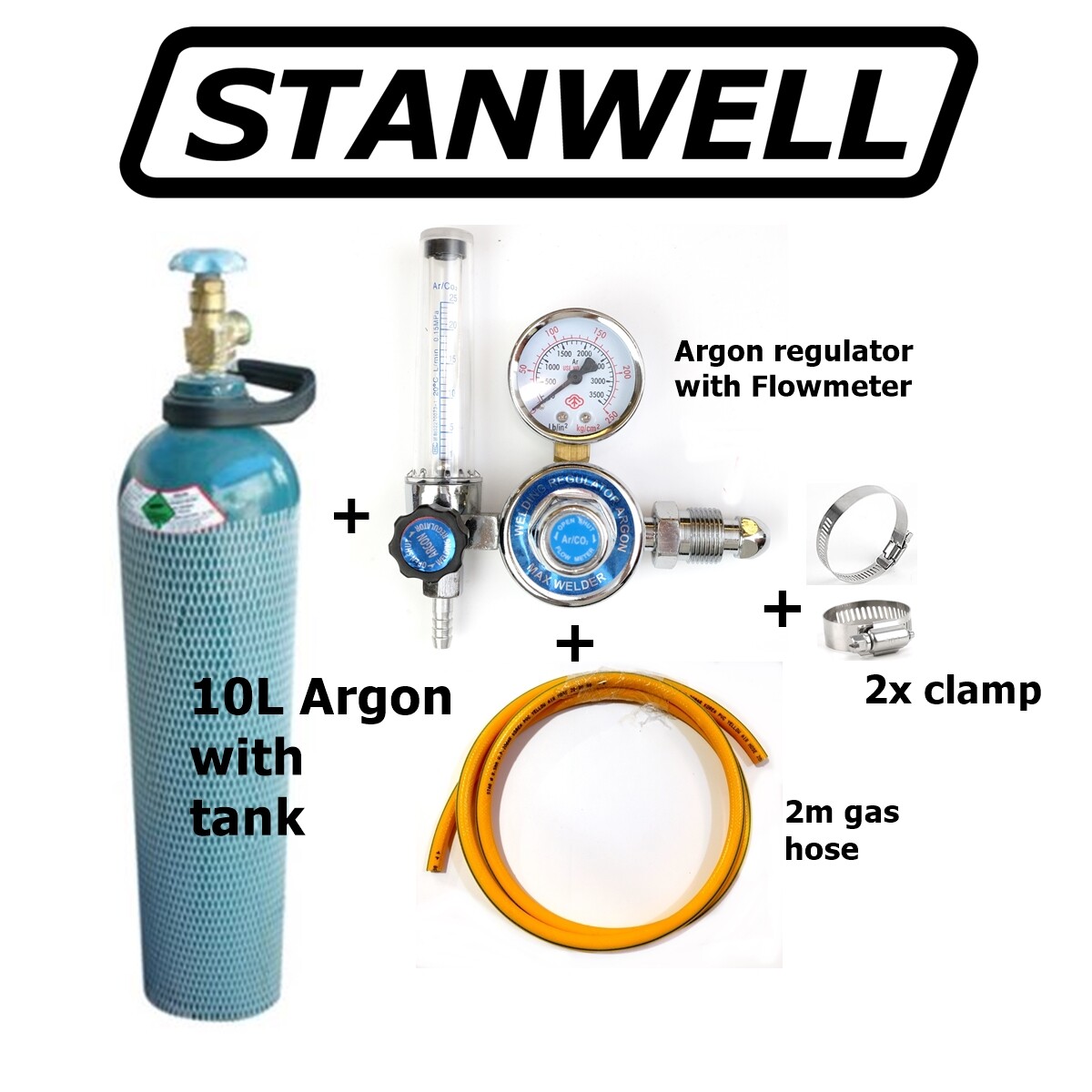 Argon Ar gas tank and regulator TIG welding set or MIG | Lazada