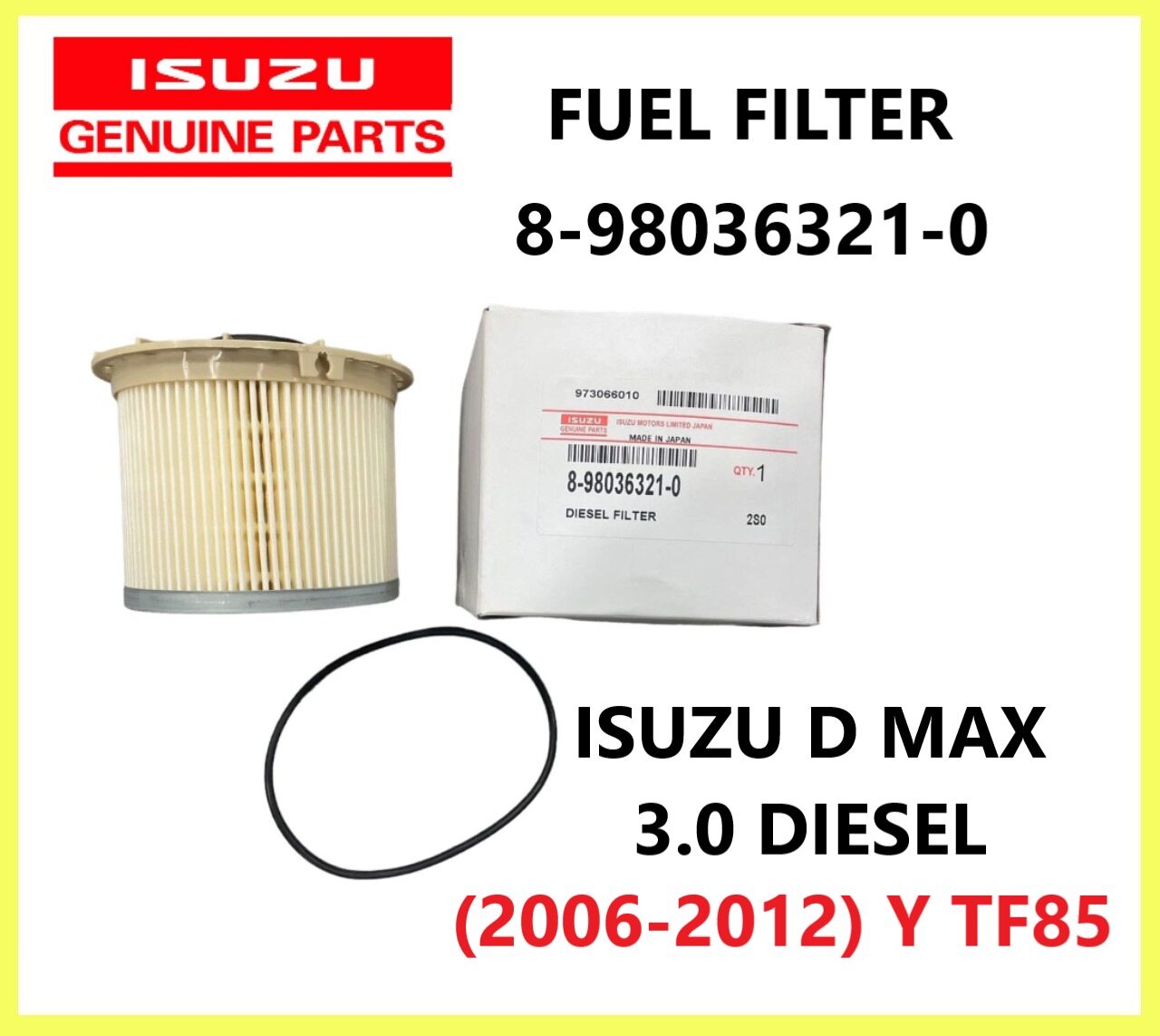 ( 100% ORIGINAL ) ISUZU D-MAX 3.0 DIESEL TF85 DIESEL FILTER / FUEL ...