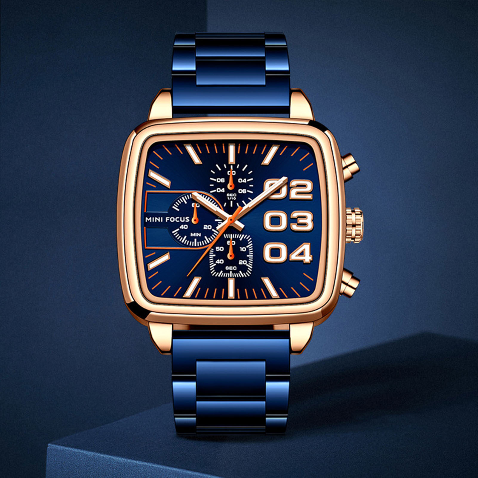 MINI FOCUS MF0314G Men Multi-Function Luminousนาฬิกาควอตซ์ - WOCO MALL ...