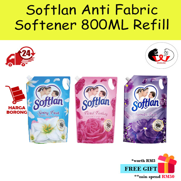Softlan Anti Wrinkles Fabric Softener Refill (800ml) | Lazada