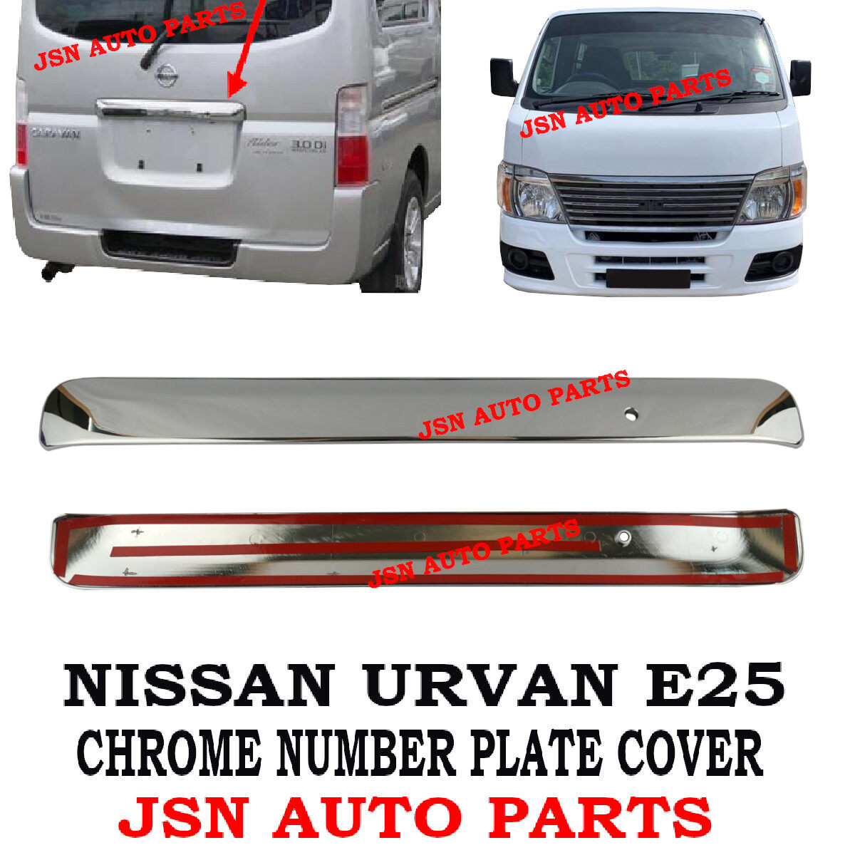 J102S01 CHROME NUMBER PLATE GARNISH NISSAN URVAN E25 VAN | Lazada