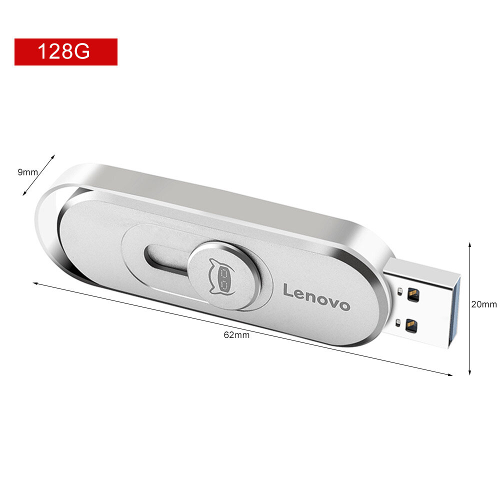 Lenovo X1 32/ 64/ 128G USB 3.0 Flash Drive 80-120 MB/s Read Zinc Alloy ...