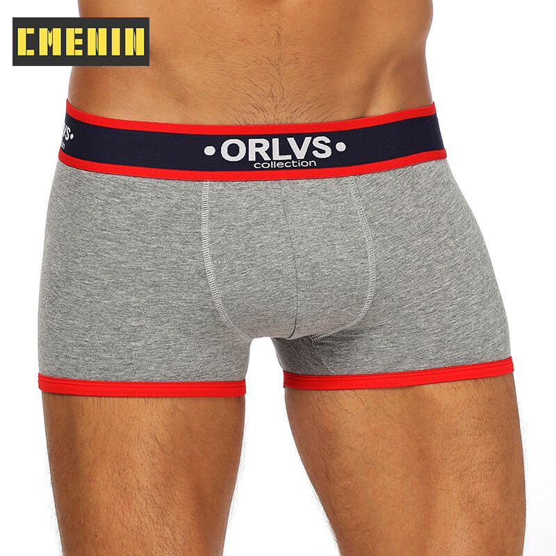 1 Pieces New Brand Cotton Sexy Men Underwear Boxer Trunks Quick Dry