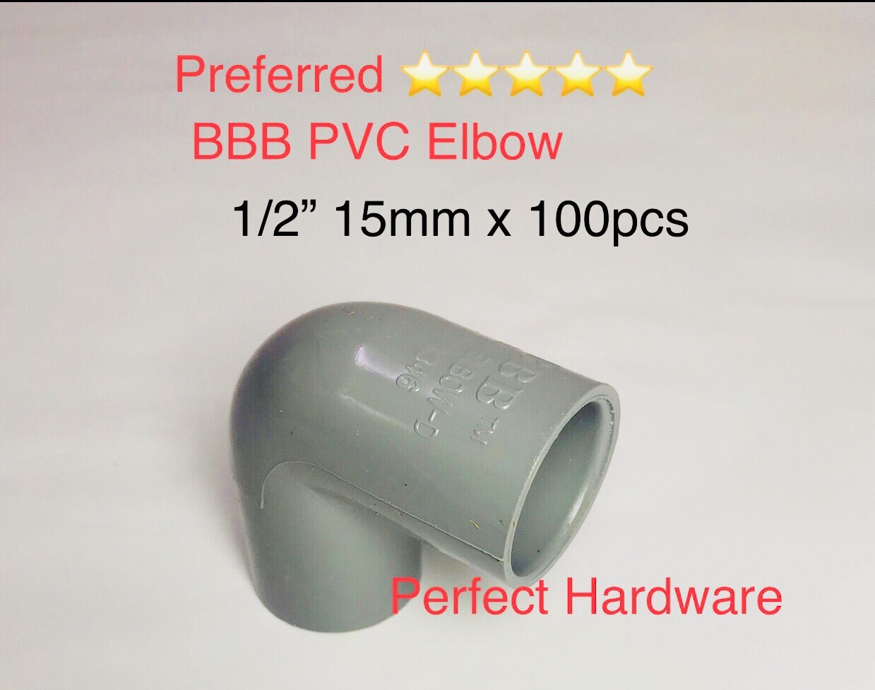 BBB 1/2" 15MM PVC ELBOW X 100PCS | Lazada