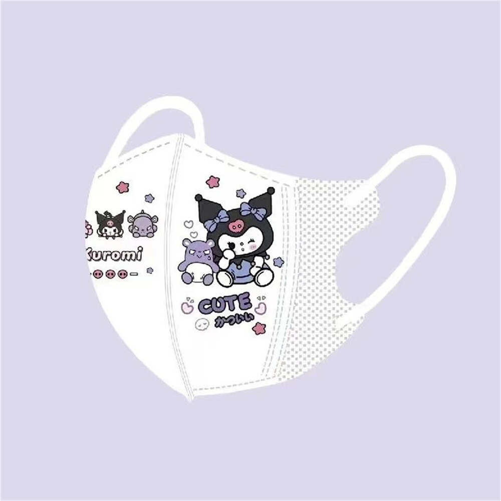 Hourser 50Pcs children face mask Mickey melody Kuromi mask sanrio face ...