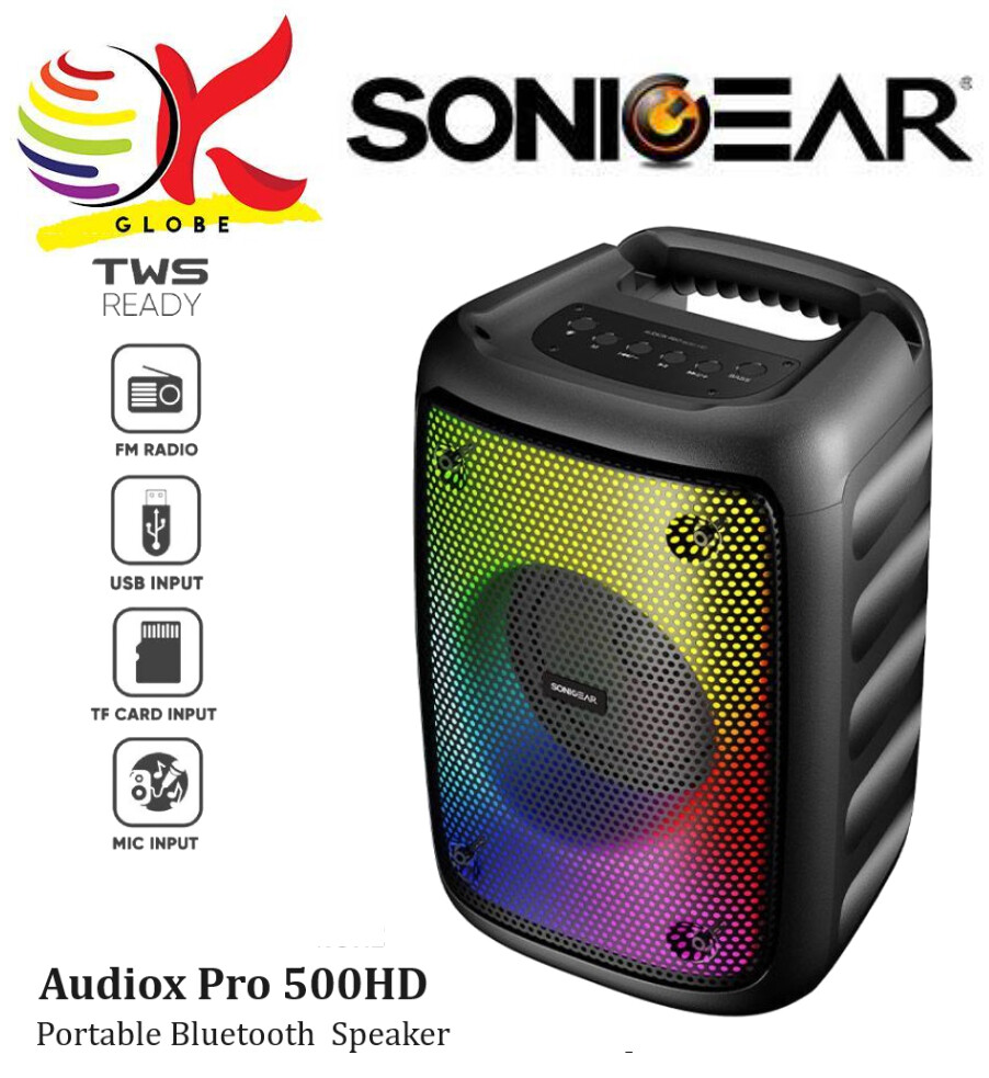 SONICGEAR AUDIOX PRO 500HD BLUETOOTH WIRELESS SPEAKER MICROPHONE ...