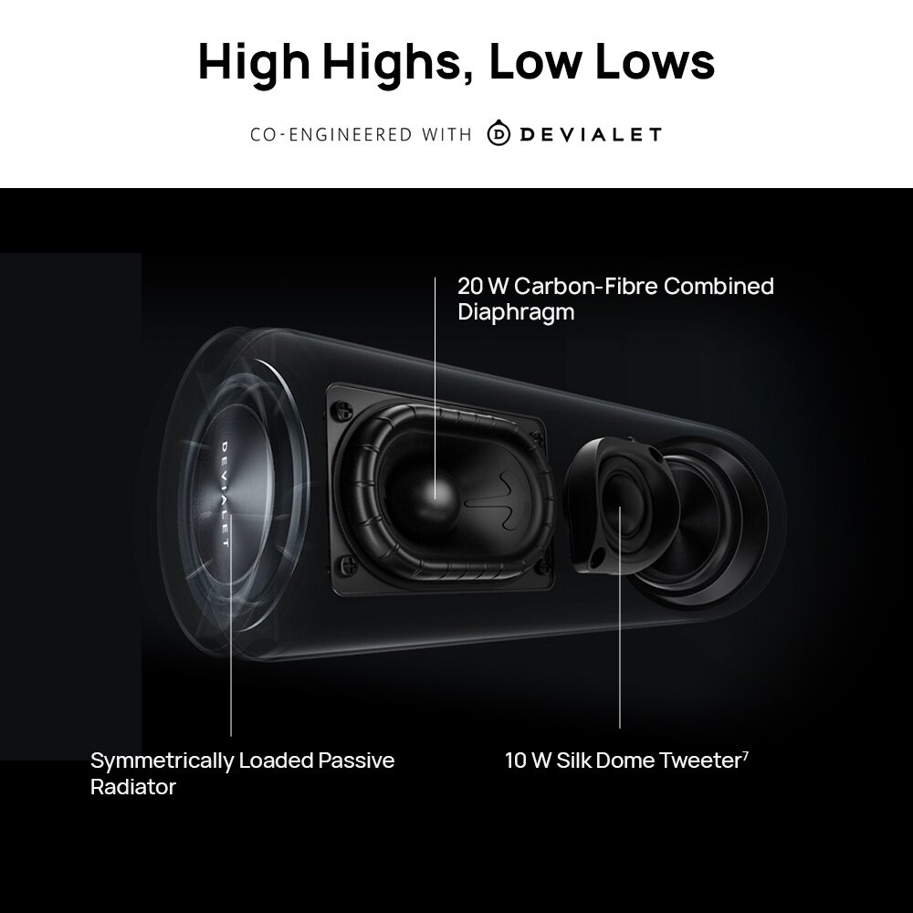 HUAWEI Sound Joy Speaker Devialet 4-unit Punch Sound 26-Hour Playback ...