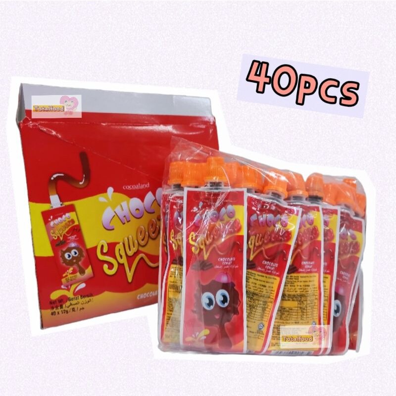 Cocoaland Choco Squeeze stick chocolate 40pcs | Lazada