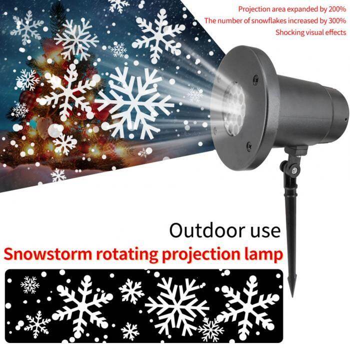 【Fairy Light】Christmas Snowflake Laser Light Snowfall Projector IP65 ...