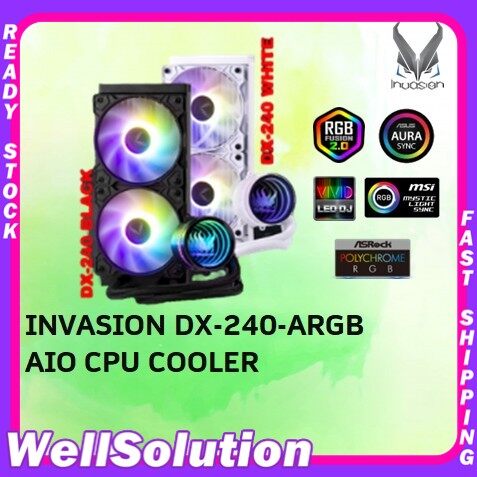 INVASION DX-240-ARGB DX 240 AIO CPU COOLER (WHITE) | Lazada