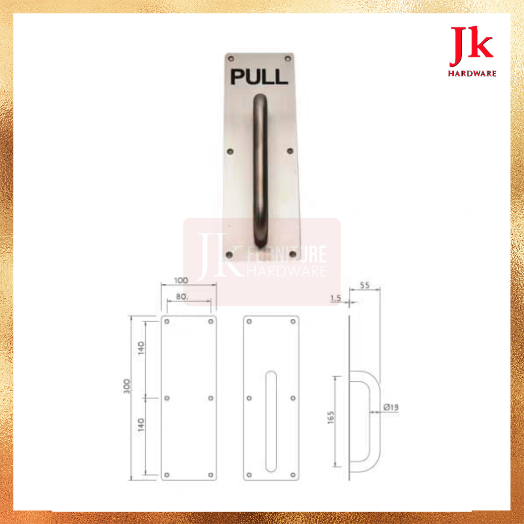 Stainless Steel Push Pull Handle Set Pull & Push Door Handle 不锈钢推拉扶手 ...