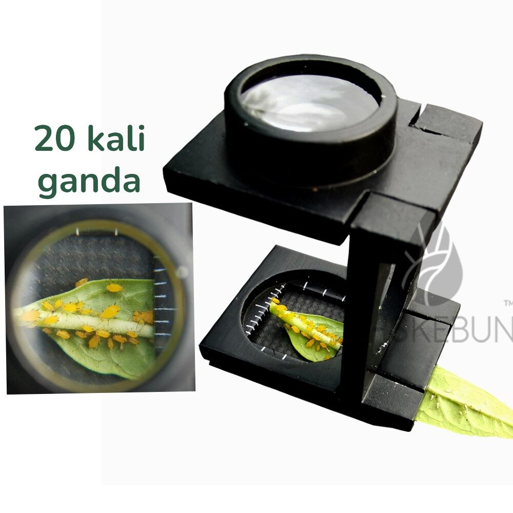 Kanta Pembesar 20x Foldable Magnifying Glass With Stand Pocket Size ...