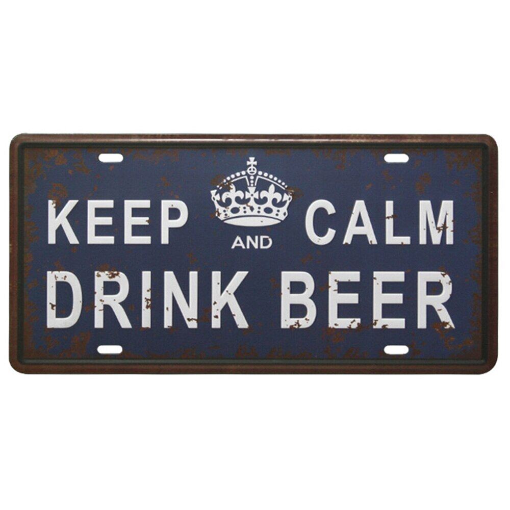 Beer Group Plate Metal Plate Car Number Tin Sign Bar Pub Cafe Home ...