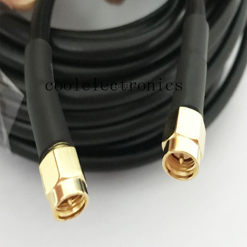 RG58 SMA Male to SMA Plug Connector RF Coaxial Pigtail WIFI Coax Wires cable 50cm 1235m 10m 15M ...